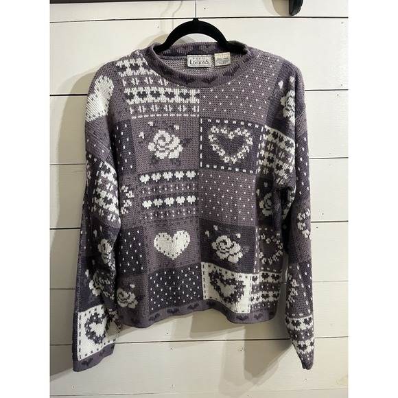 Basic Editions | Sweaters | Y2k Vintage Basic Edition Purple Heart ...
